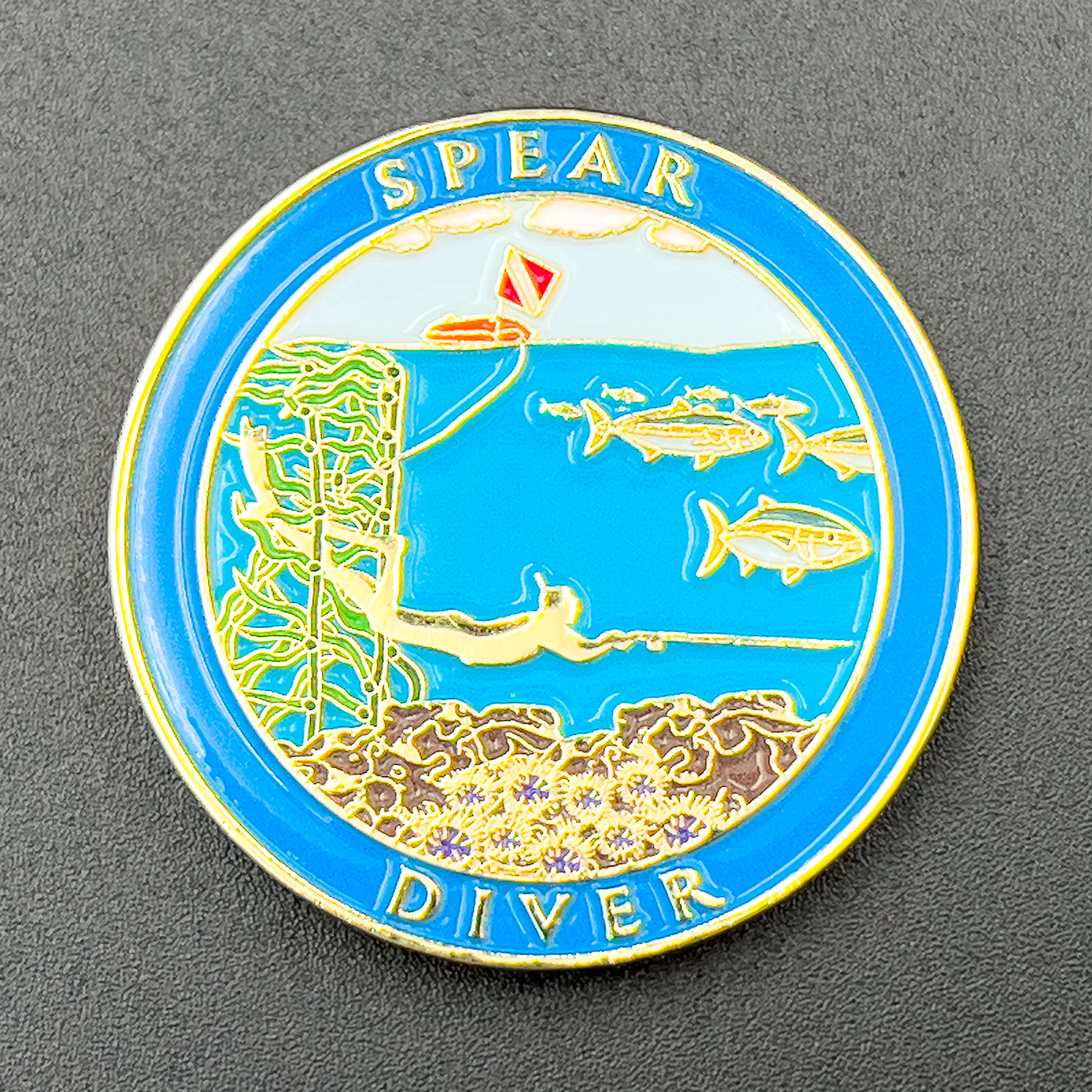 Spear Diver Coin – FishingCoins.com